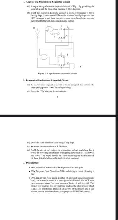 Solved Analysis Of A Synchronous Sequential Circuit A Chegg Com