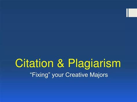 PPT Citation Plagiarism PowerPoint Presentation Free Download ID