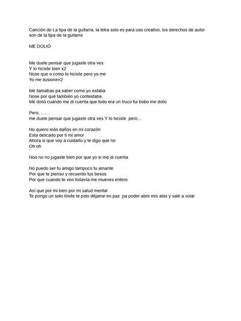 Canción De La Tipa De La Guitarra Pdf