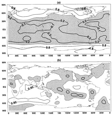 Spatial Patterns Of A S I 2 And B R Calculated From Annual Data