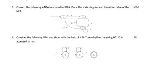 solved 3 convert the following e nfa to equivalent dfa