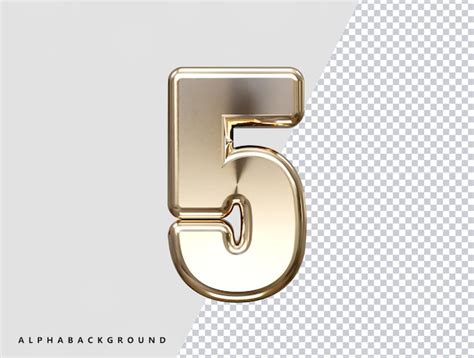 Premium Psd Number Text Effect Vector Element