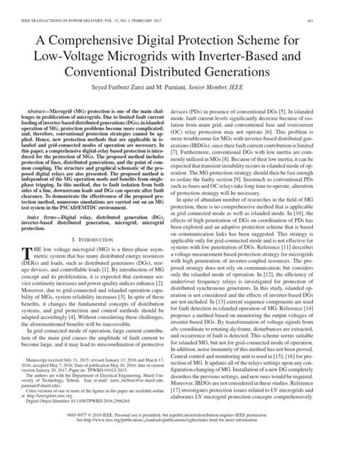 a comprehensive digital protection scheme for low voltage microgrids