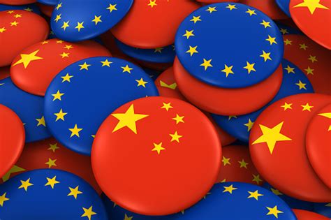 중국어 및 유럽 국기 버튼 3d 일러스트레이션 더미 3차원 형태에 대한 스톡 사진 및 기타 이미지 3차원 형태 개념 개념과 주제 Istock