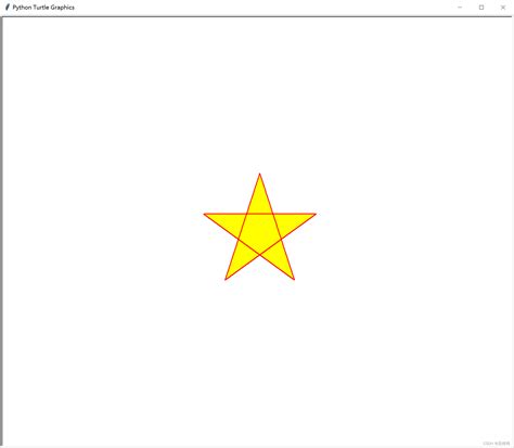 Python绘图绘制五角星