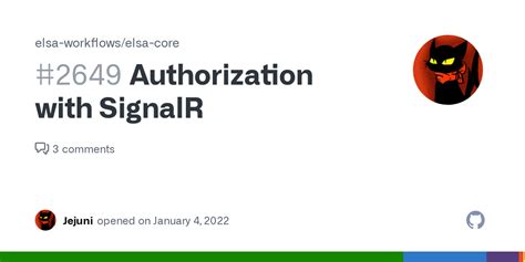 Authorization With Signalr · Issue 2649 · Elsa Workflowselsa Core