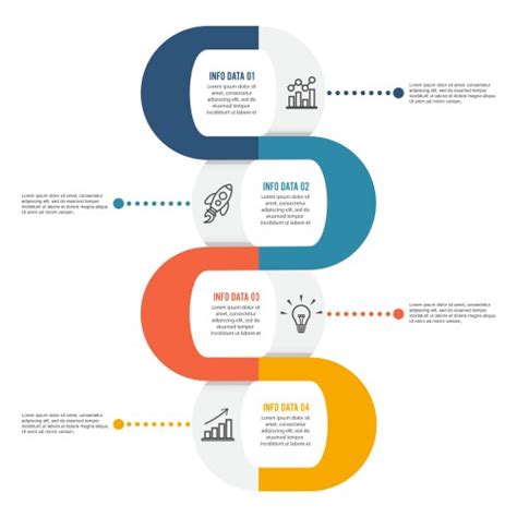 Horizontal Timeline With Six Color Points Vector Image