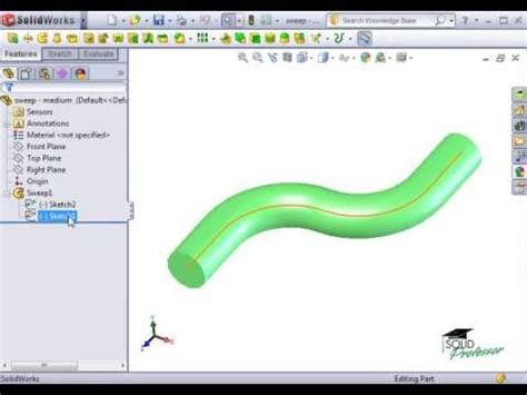 The Basic Sweep In Solidworks YouTube