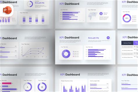Simple KPI Dashboard PowerPoint Template Graphic By Wealthwells