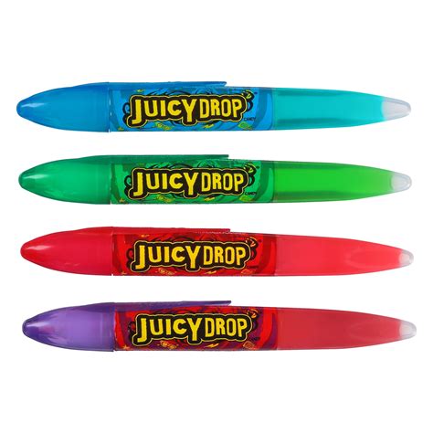 Juicy Drop Candy Assorted Fruity Flavors Sour Gel Candy 5 Oz Pen Flavor May Vary
