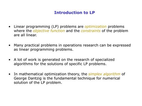 PPT Linear Programming PowerPoint Presentation Free Download ID