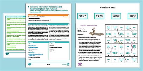 👉 Y4 Intervention Partitioning Recombining 4 Digit Numbers