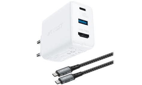 ACEFAST Ładowarka sieciowa USB C USB HDMI GaN 65W Ładowarki do smartfonów Sklep komputerowy
