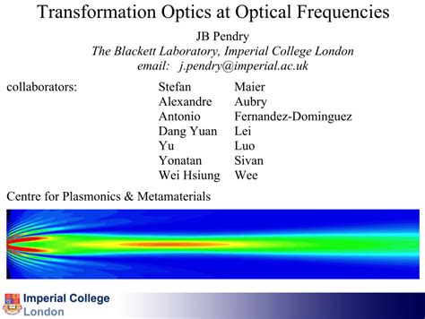 Pdf Transformation Optics At Optical Frequencies