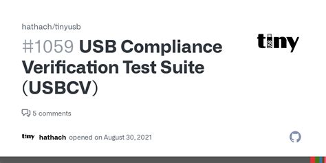 USB Compliance Verification Test Suite USBCV Issue Hathach Tinyusb GitHub