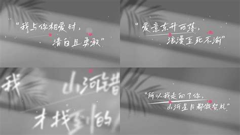 情人节告白文案片头ae模板