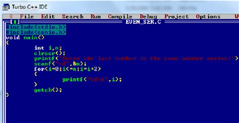 C Language To Print Even Number Series From 0 2 4 6 8 10 12 14 N Using For Loop