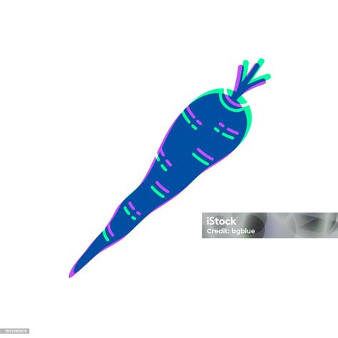 Parsnip Icon With Two Color Overlay On White Background Stock Illustration Download Image Now