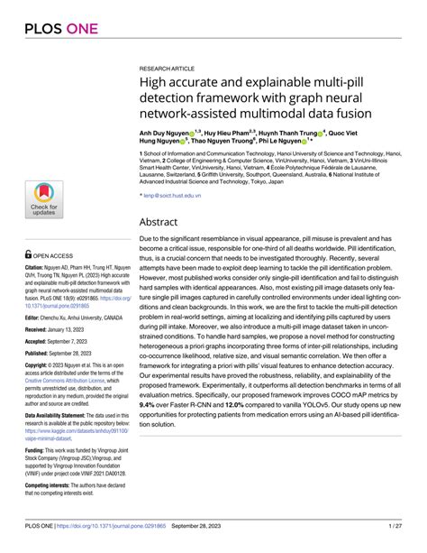 Pdf High Accurate And Explainable Multi Pill Detection Framework With Graph Neural Network