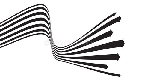 Perspective Arrows On White Background Growth Concept Stock Vector