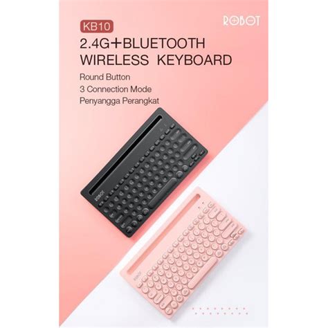 Jual Robot Kb10 Multi Device Bluetooth And Wireless Keyboard 3 Device