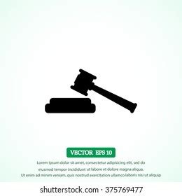 Judge Auction Hammer Icon Stock Vector (Royalty Free) 636434441 | Shutterstock