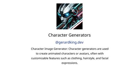 Character Generators GPTs features and functions, examples and prompts | GPT Store