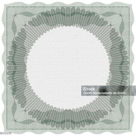 녹색 회색 색 바우처 배경 템플릿입니다 와 기로 쉐 패턴입니다 워터 마크 인증서 쿠폰 돈 디자인에 대 한 계층 벡터 일러스트