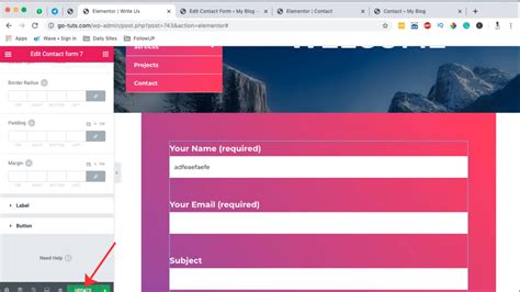 how to add a custom contact form 7 in elementor with ht mega addons