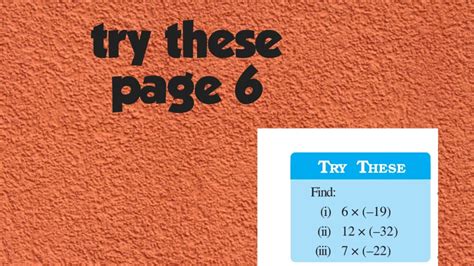 Class 7 Chapter 1 English Explanation Ncert Integers Try These