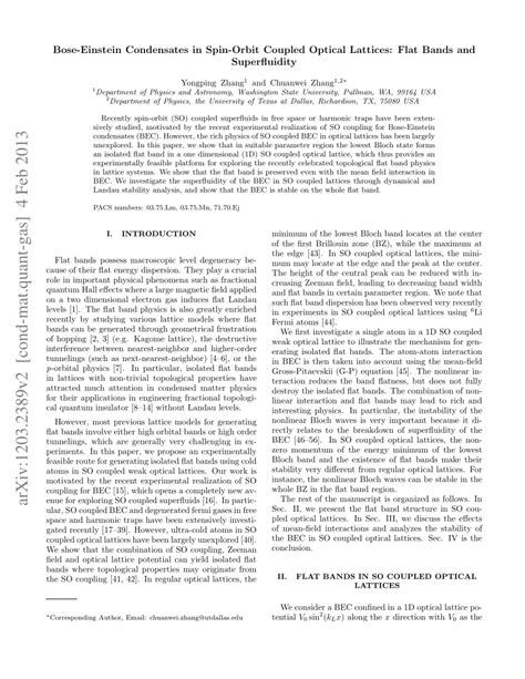 Pdf Bose Einstein Condensates In Spin Orbit Coupled Optical Lattices