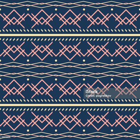 원활한 기하학적 벡터 패턴 어두운 파란색 노란색 핑크 색상 브이 모양에 대한 스톡 벡터 아트 및 기타 이미지 브이 모양 패턴 0명 Istock