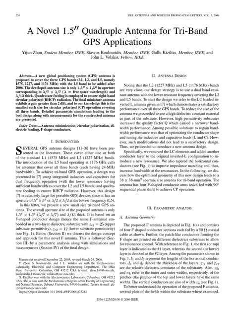 novel gps antenna pdf permittivity antenna radio