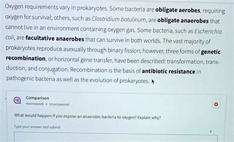 Solved Oxygen Requirements Vary In Prokaryotes Some Bacteria Are Obligate Aerobes Requiring