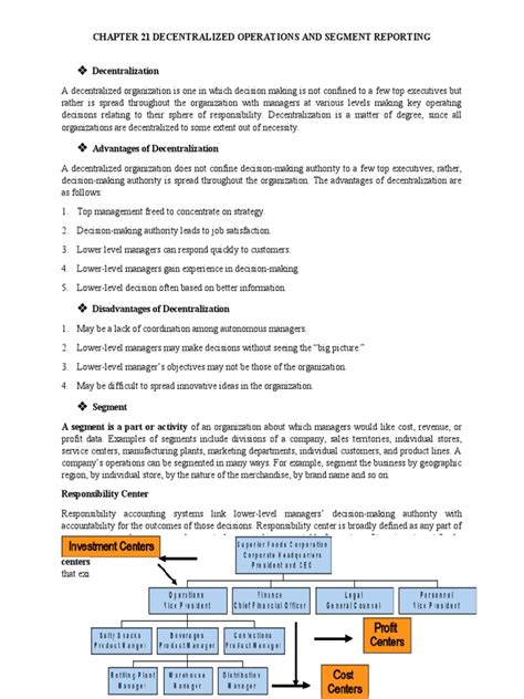 21decentralized operations and segment reporting pdf return on