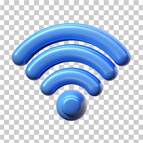 3d Wifi Signal Isolated On White Background Signal Strength Indicator Template Internet Concept