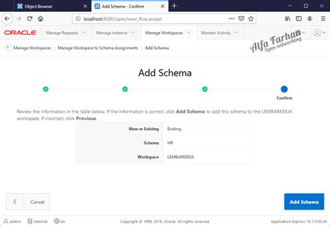 Oracle Apex 1 Menambah Skema Hr Di Existing Workspace ~ Open Networking