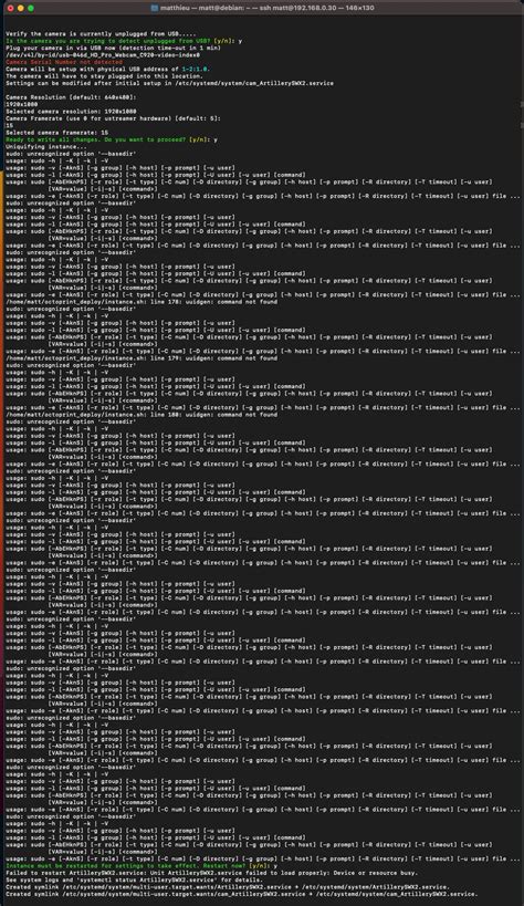 octoprint deploy using unavailable sudo option basedir · issue 120