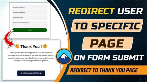 How To Redirect User To Specific Page After Form Submit In Wordpress Redirect To Thank You