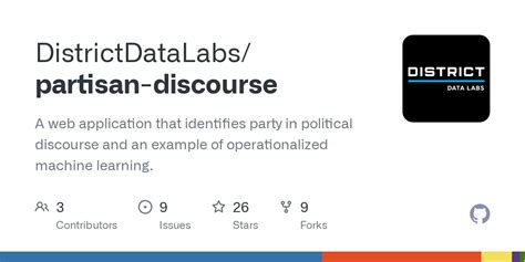 Github Districtdatalabs Partisan Discourse A Web Application That Identifies Party In