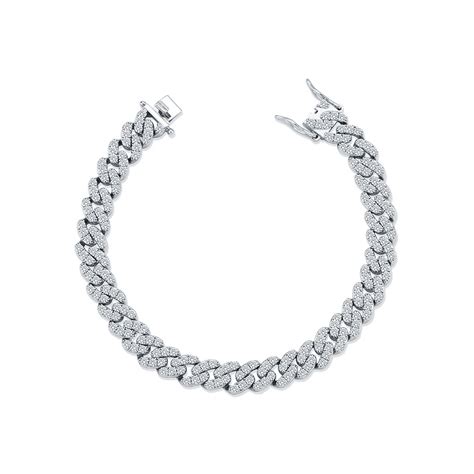Brazalete Cuban Link Iced Out 8mm X 18cm Platinum Ice King Joyería