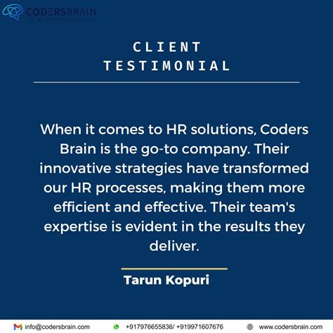 Codersbrain On Linkedin Clientvoices Testimonialtales