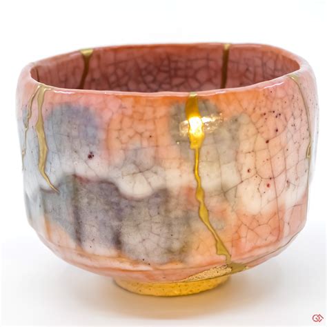 Authentic Kintsugi Pottery Tea Bowl The Kintsugi Labo Japan