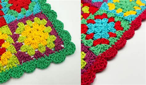 Scalloped Edge For Granny Square Blanket