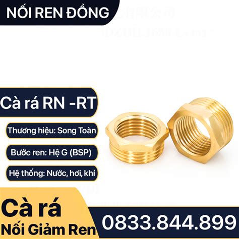 Cà Rá Đồng Thau Nối Giảm Ren Trong Ren Ngoài Đồng Thau