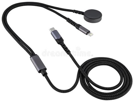 Charging Cable With Type C And Lightning Connectors Stock Image Image