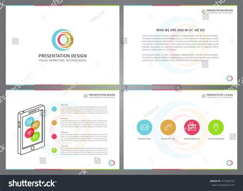 Presentation Vector Layout Corporate Documents Annual Stock Vector