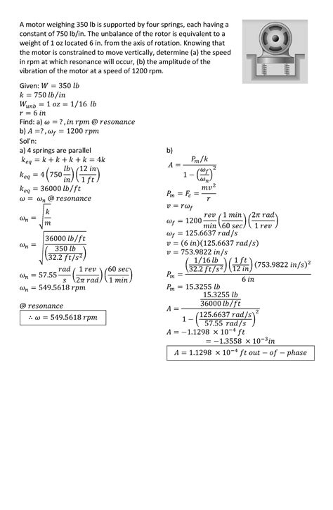 solution vibration engineering forced vibration sample problems