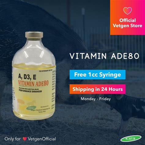 Vitamin ADE 80 for Animals | 100ml | Vet Product | Vetgen Official ...