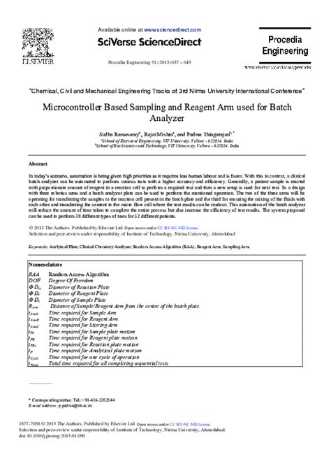 Pdf Automated Microcontroller Batch Analyzer System